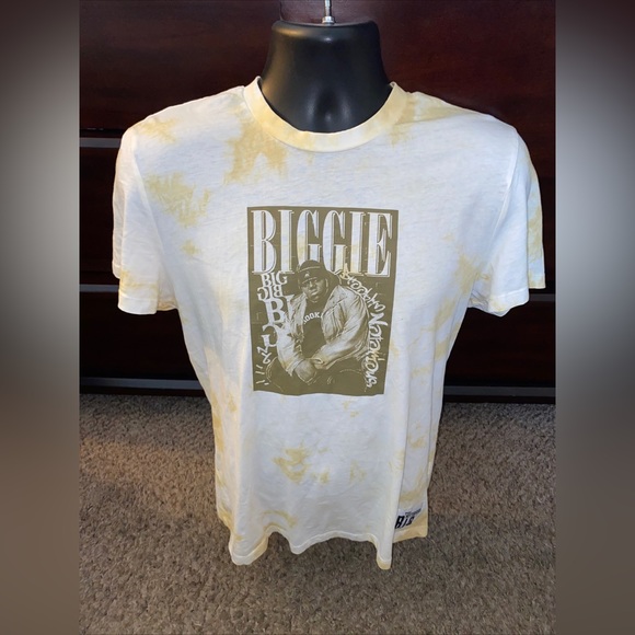 Shirts | The Notorious Big Biggie White Yellow Tie Dye Tshirt Size Xs | Poshmark